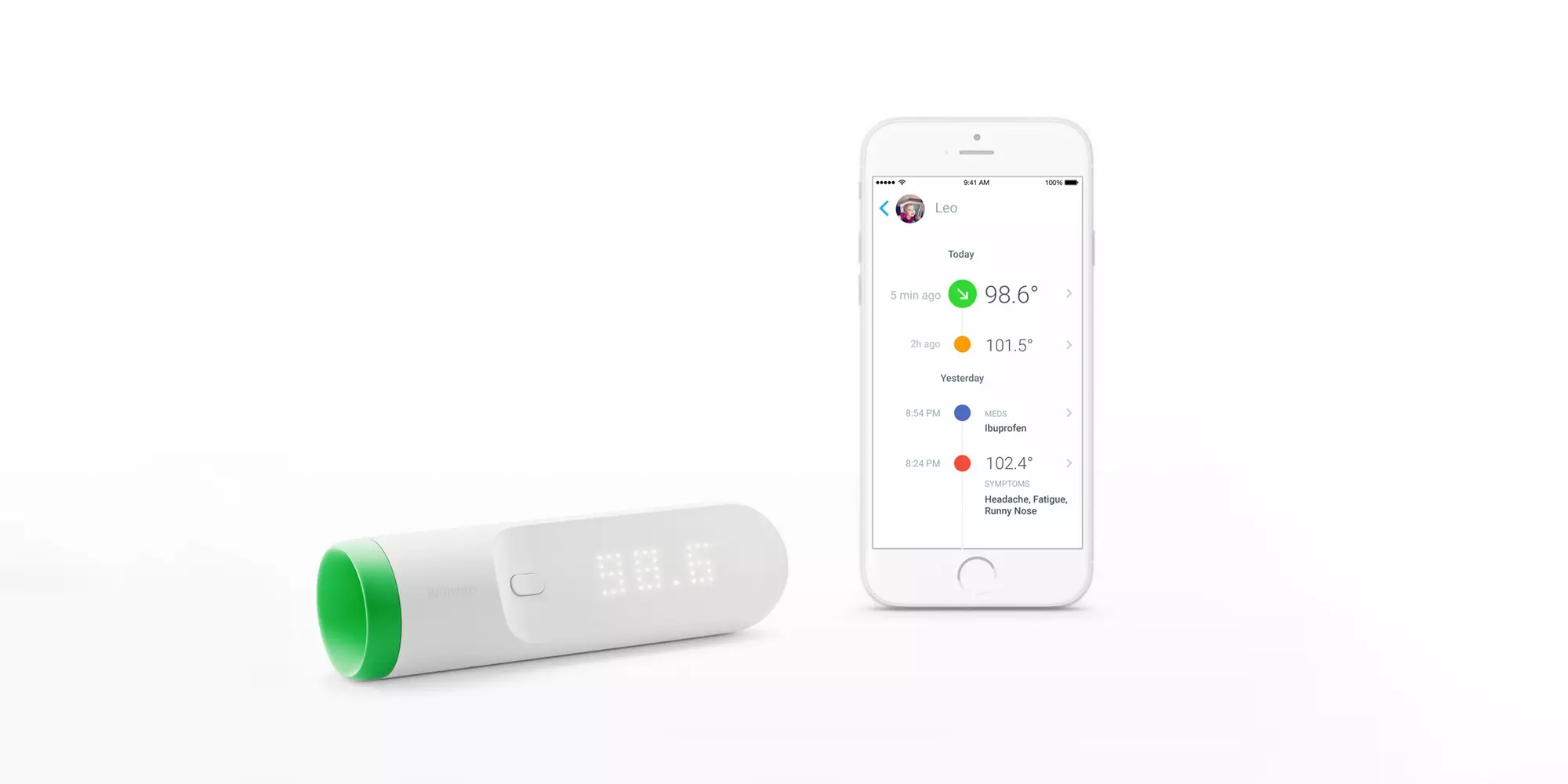 Withings Thermo a iPhone