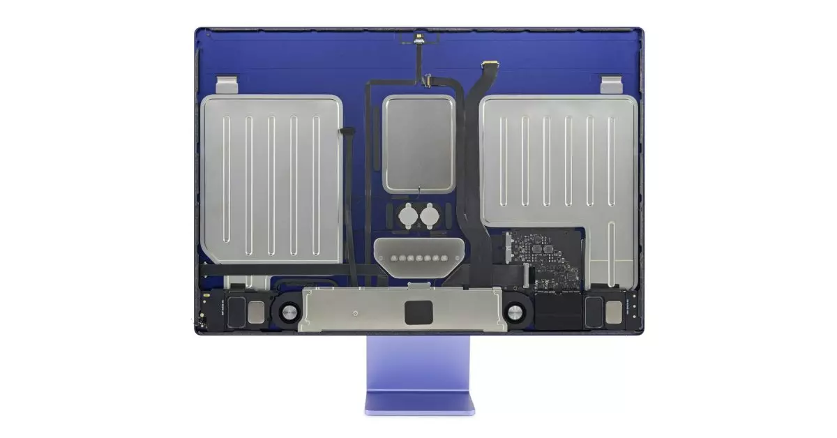 iFixit teardown yerekana uburyo mudasobwa nkeya iri imbere muri iMac nshya ya 24-cm