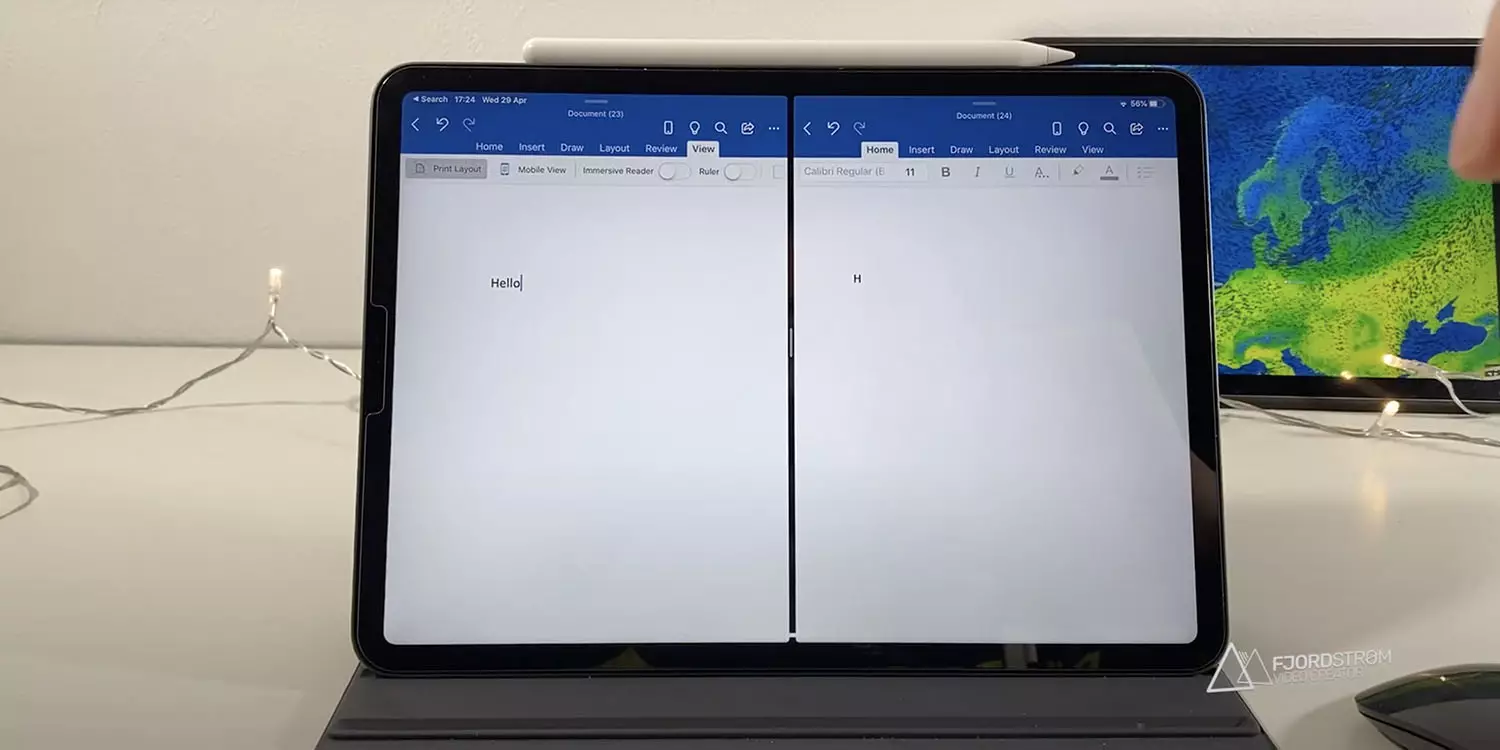 „Office“, skirta „iPad Split View“ pradeda veikti tiesiogiai