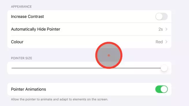 Så här anpassar du muspekaren på iPad: spårningshastighet, animationer, färg, mer 28171_5