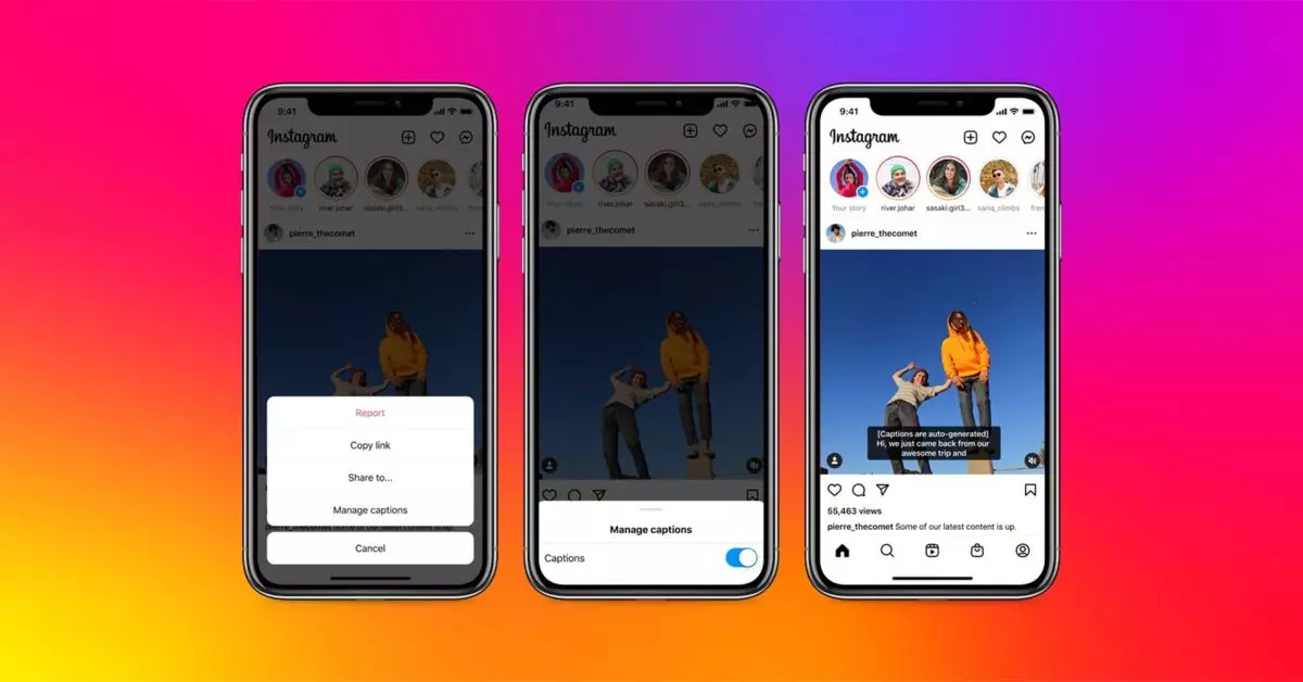 Teks otomatis pada video akan hadir di Instagram