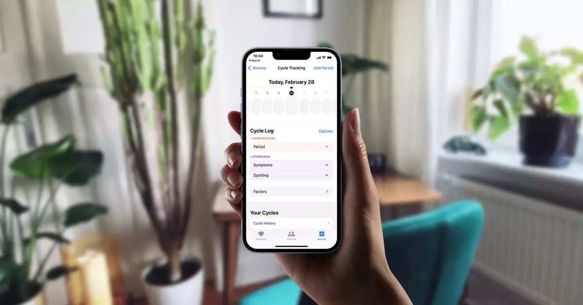 Apple Women's Health လေ့လာမှုတွင် အသုံးပြုသည့် Cycle Tracking အက်ပ်