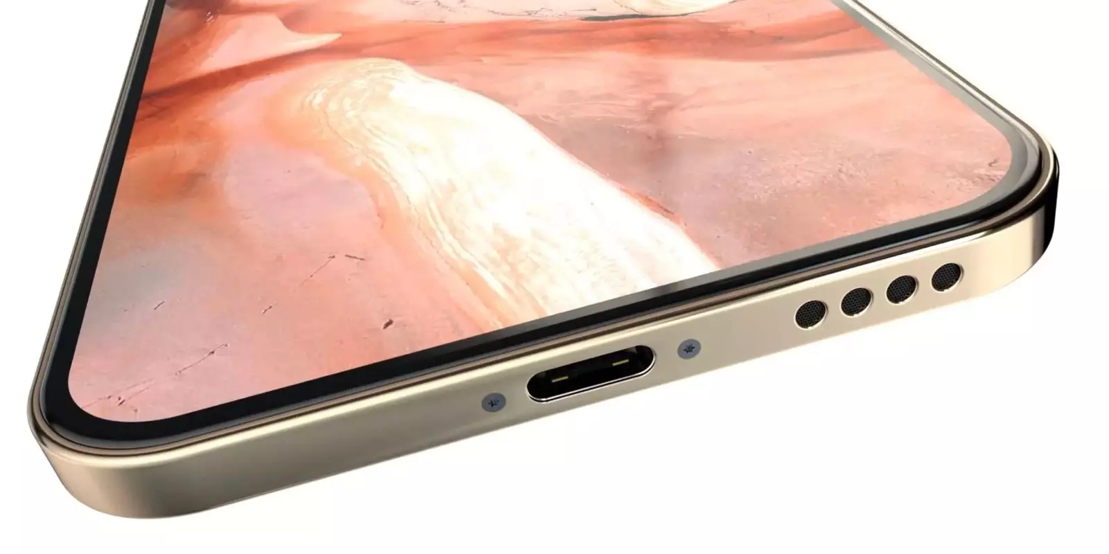 Renderowanie iPhone'a z portem USB-C | Bezprzewodowe iPhone'y kontra iPhone'y USB-C