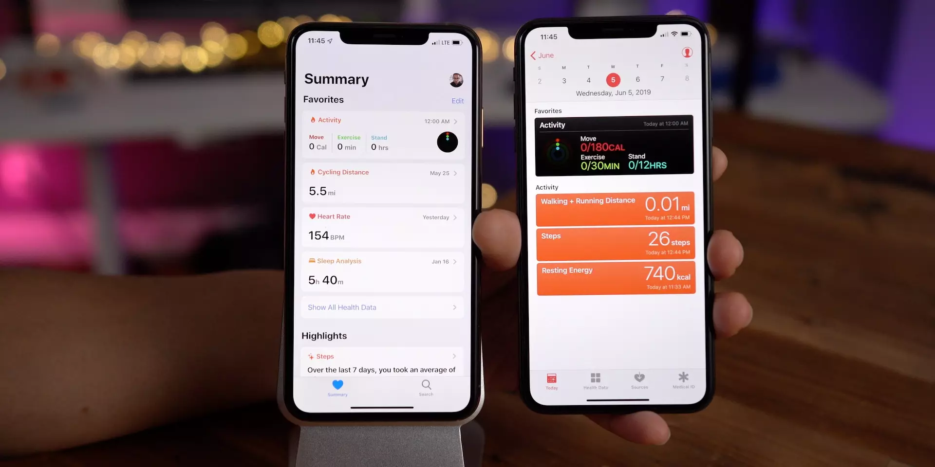 iOS 13 muda o aplicativo Activity