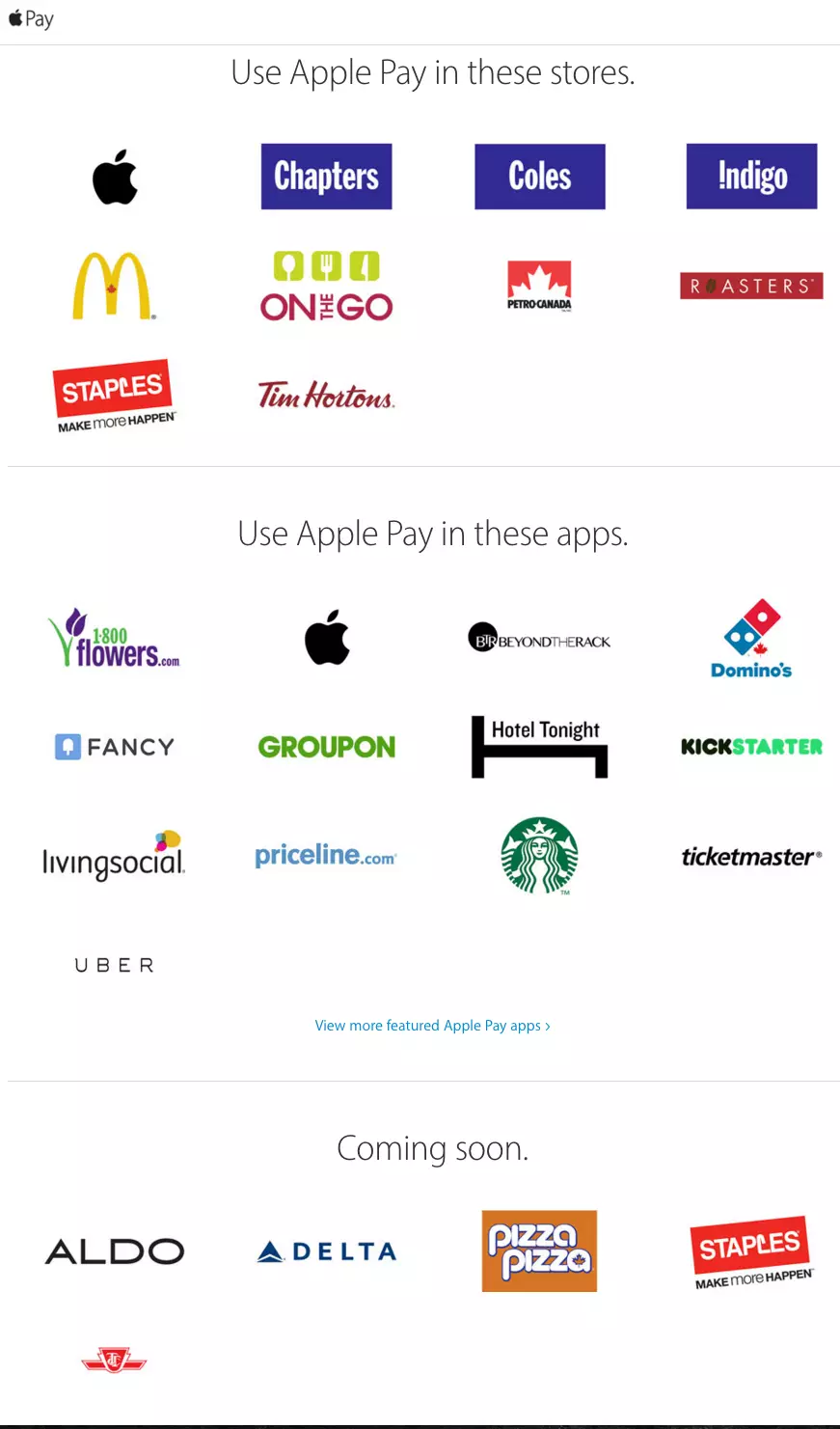 Apple Pay-కెనడా