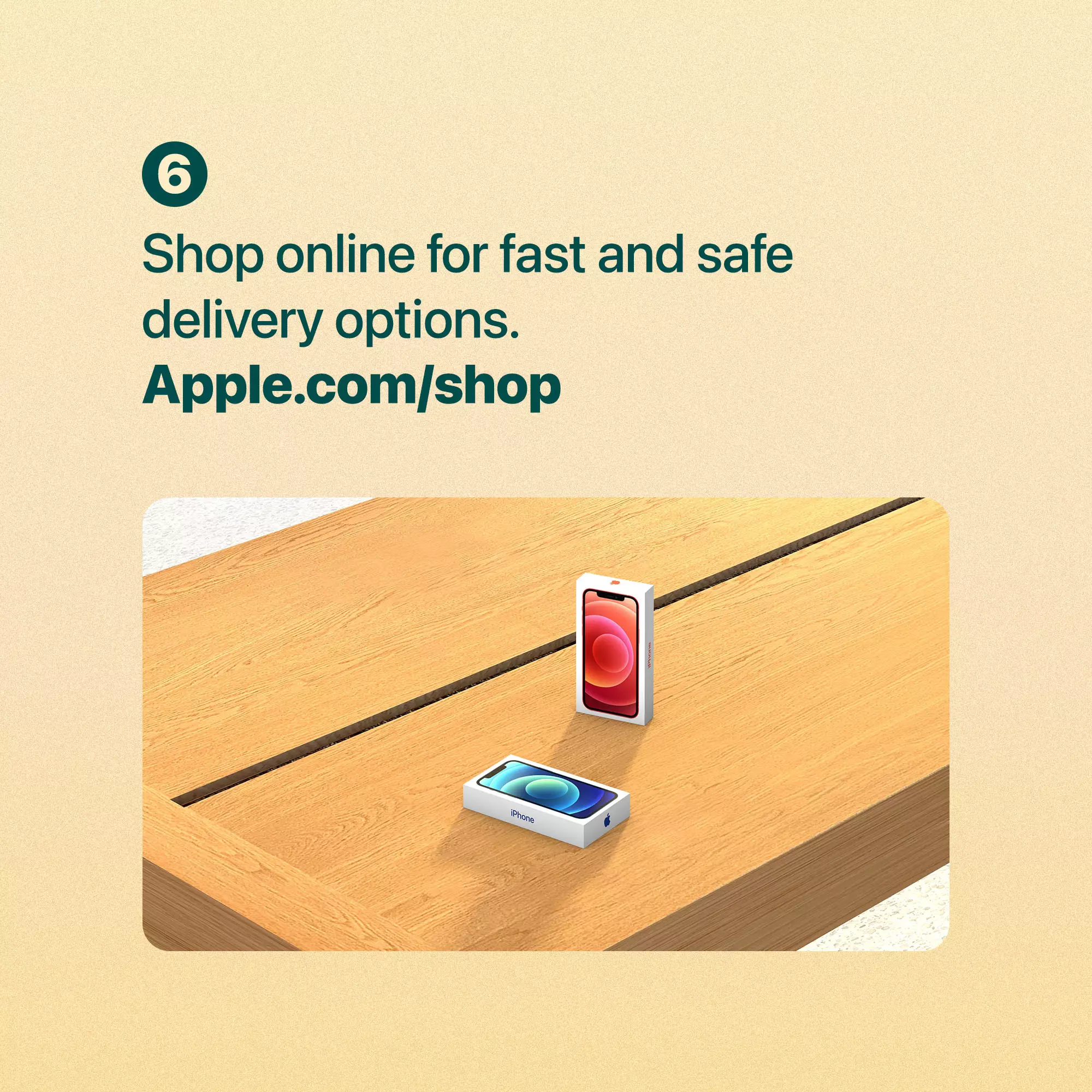 迅速で安全な配達オプションをオンラインで購入します。 Apple.com/shop。