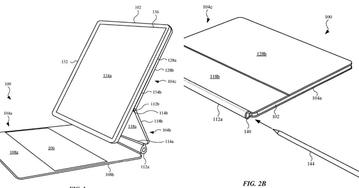 Patent pro iPad Magic Keyboard ukazuje slot Apple Pencil-9to5Mac