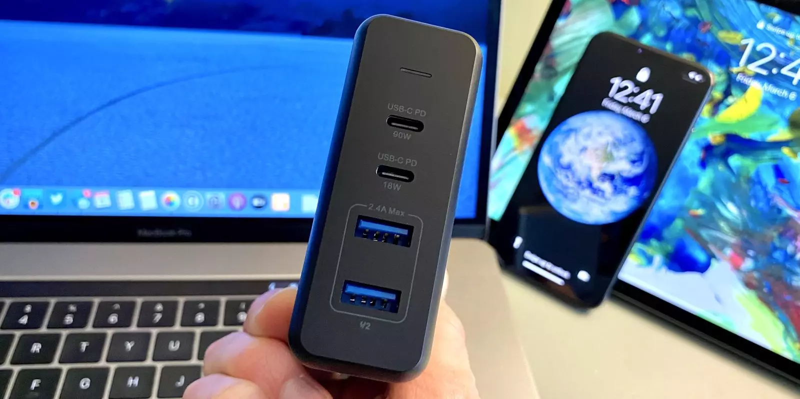 Gjennomgå Satechi 108W USB-C-lader