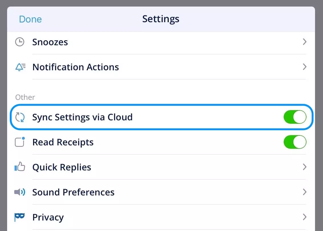 spark-sync-settings-via-cloud