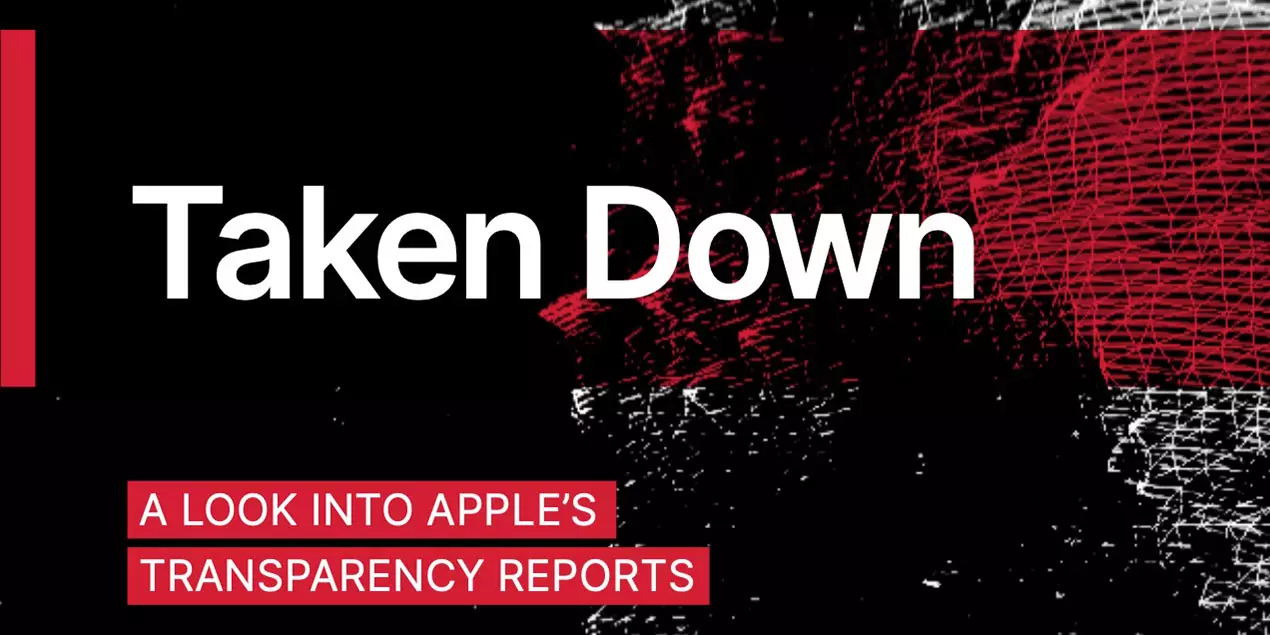 Обложка отчета Taken Down | Отчеты Apple о прозрачности не очень прозрачны