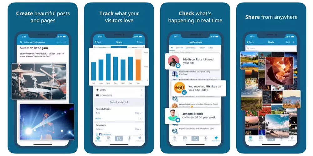 Wordpress iOS proqramı yolda istifadə üçün lazımlı yeniləmələr əldə edir