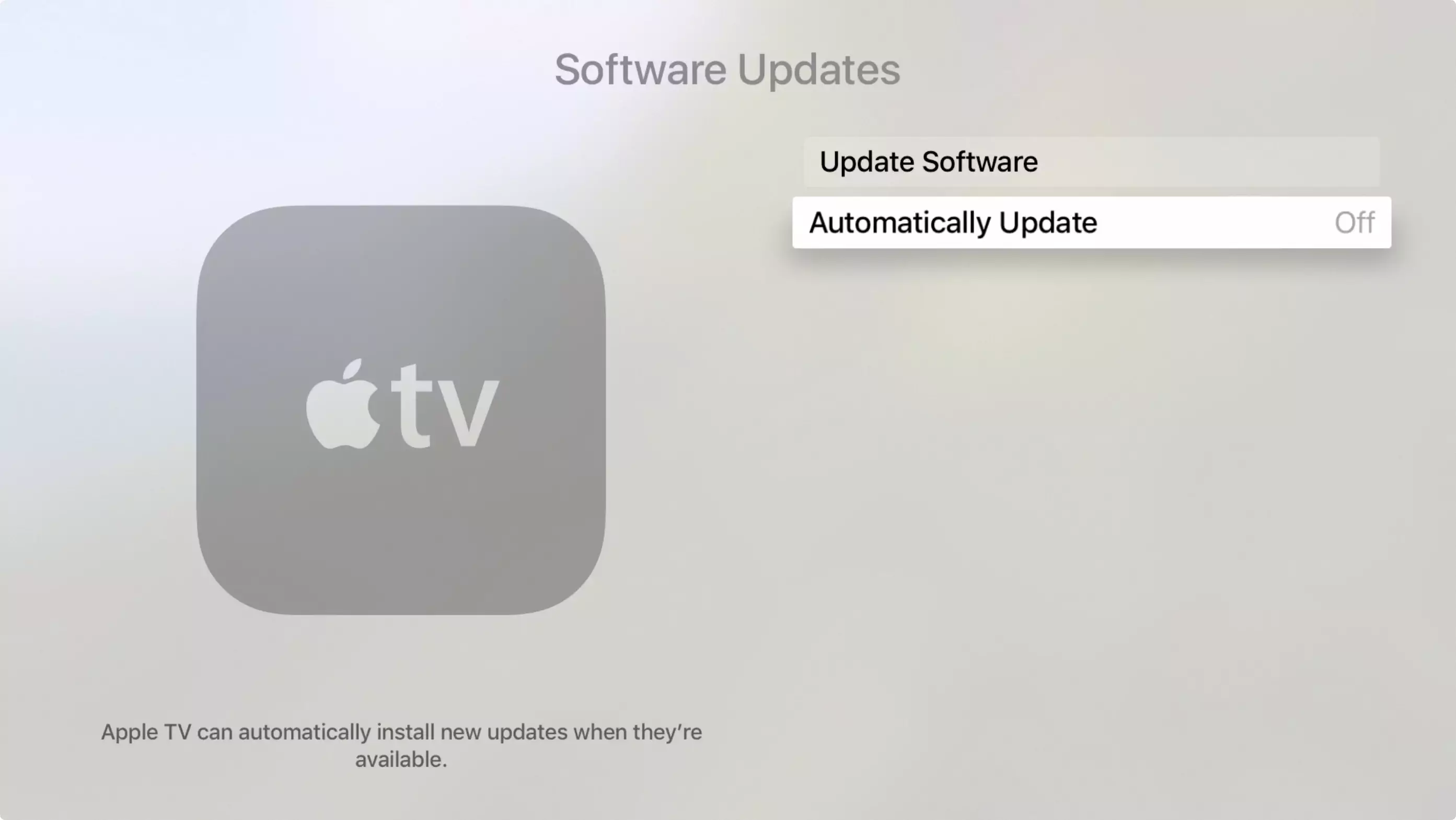 تعطيل التحديثات التلقائية Apple TV Jailbreak