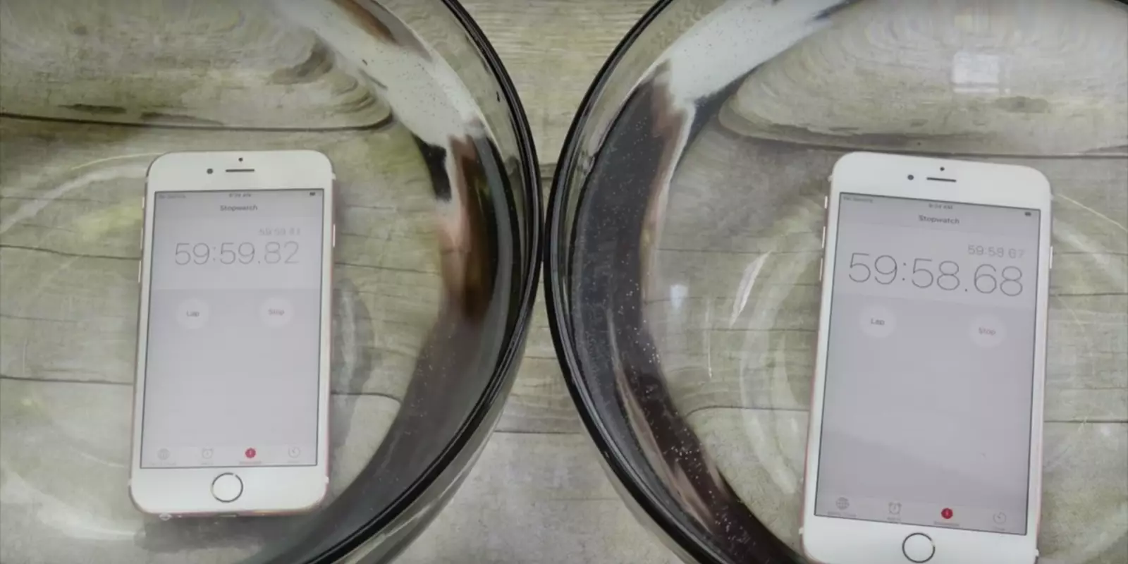 iPhone 6s in 6s Plus se presenetljivo dobro obneseta v vodoodpornem testu [Video] 35789_1