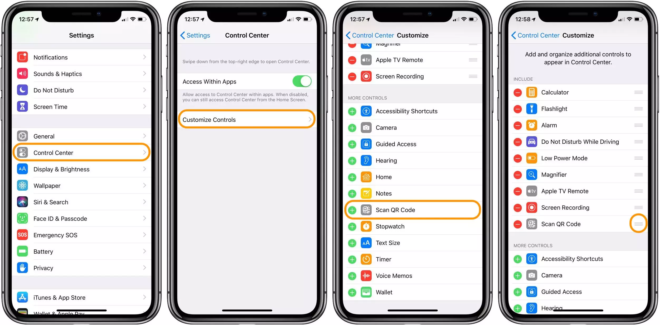 iOS 12: iPhone वर कंट्रोल सेंटर स्कॅन QR कोड शॉर्टकट कसा वापरायचा 37579_2