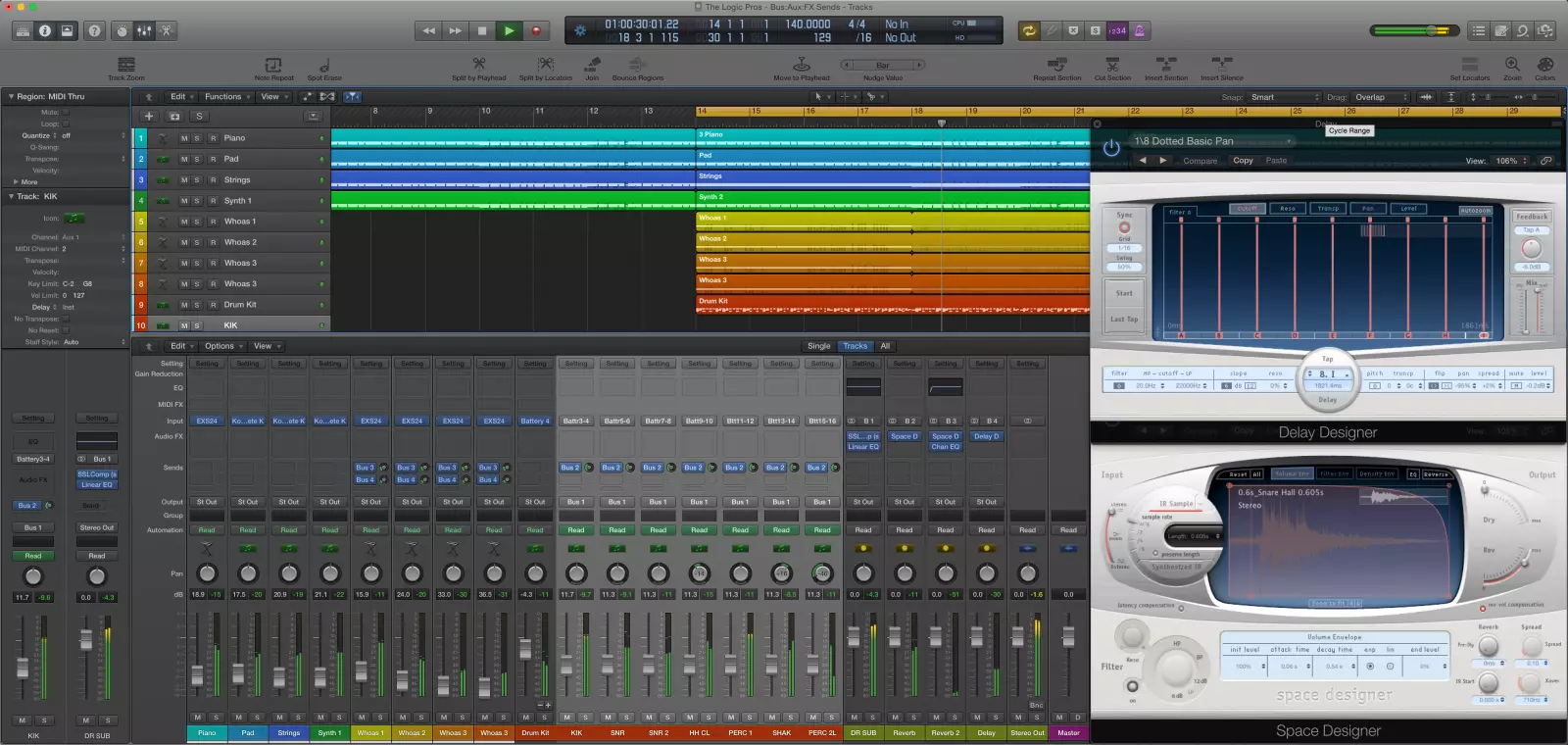 The Logic Pros: Routing 101 — создание многодорожечных групп FX Sends и Submix 39919_1