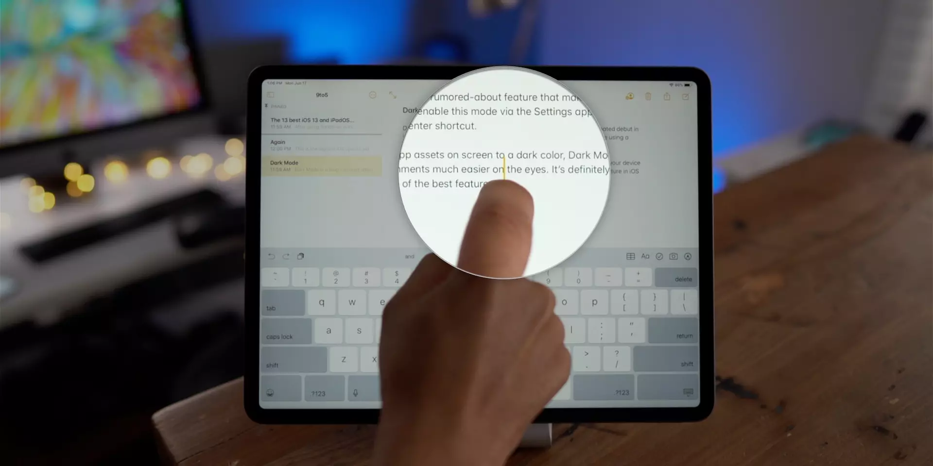 Control directe del cursor d'iOS 13