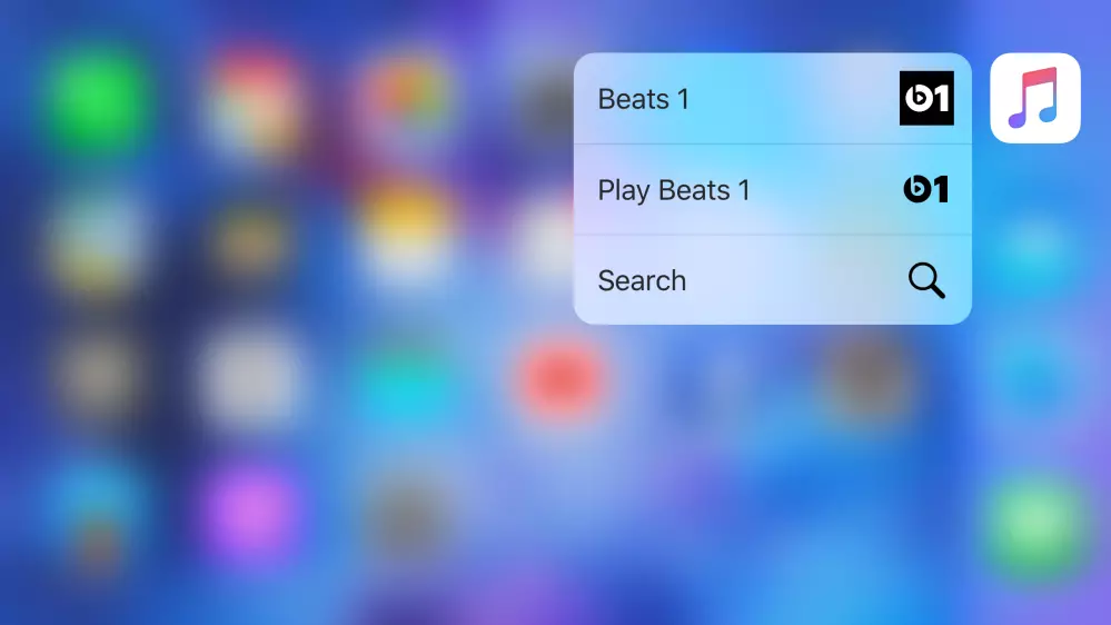 “Apple Music Beats 1 3D Touch”