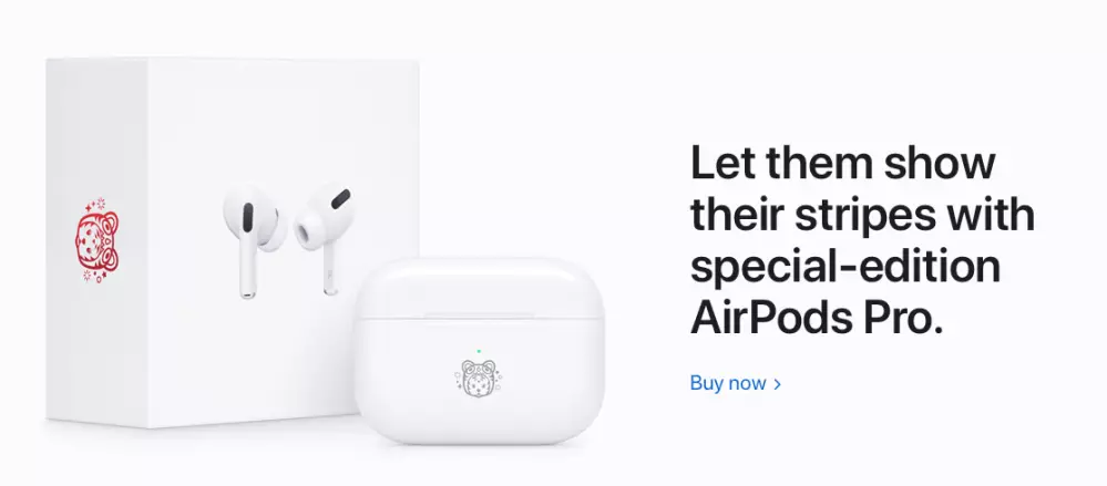 I-Apple yethula uhlelo olukhethekile lweTiger AirPods Pro loNyaka Omusha WaseShayina 4213_2