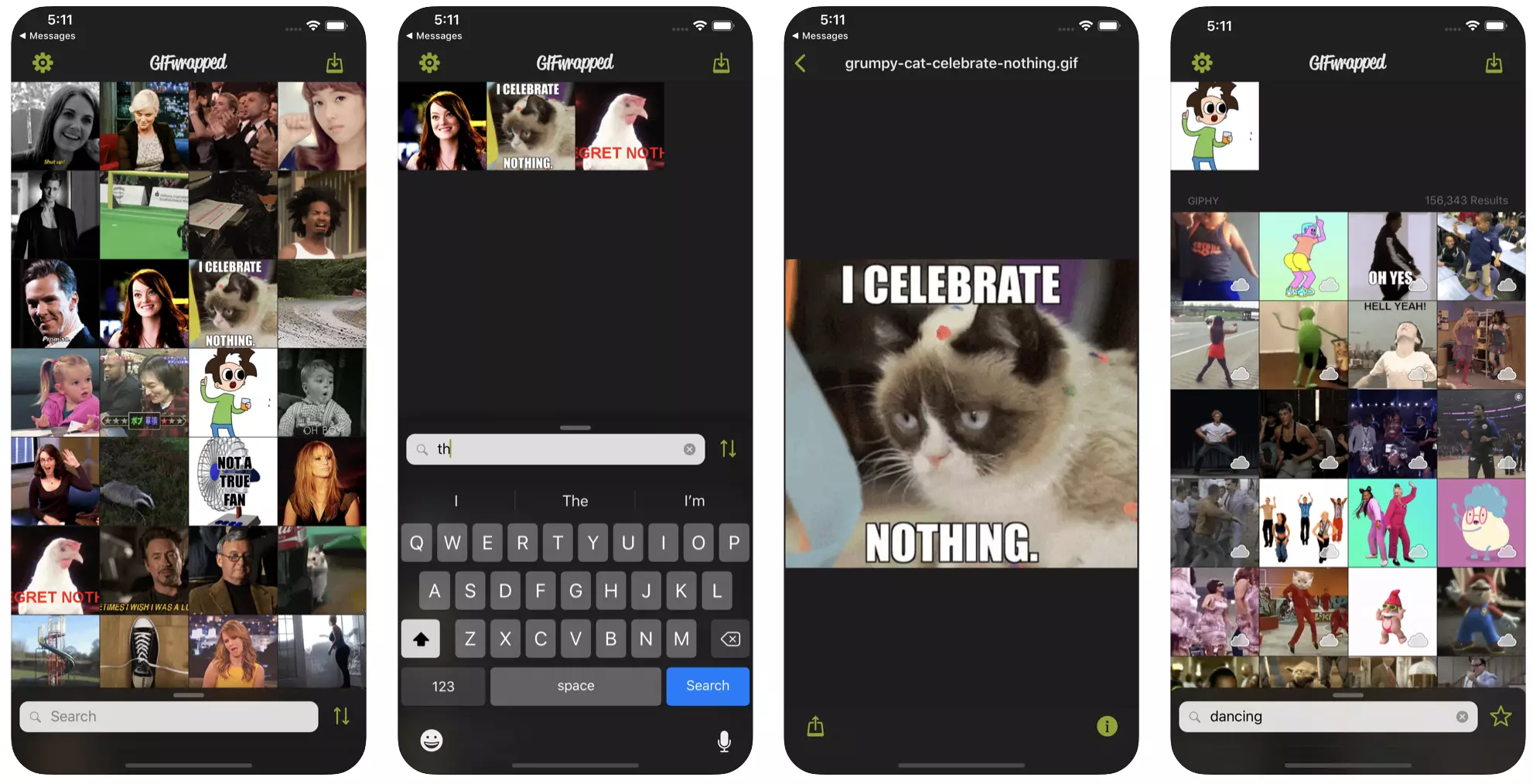 Альтэрнатывы Giphy і як выдаліць праграму Giphy iMessage 43441_4