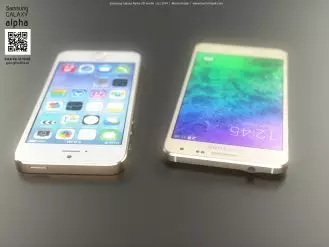 Rendering di Samsung Alpha iPhone 5s