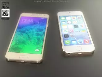 Renderowanie Samsung Alpha iPhone 5s