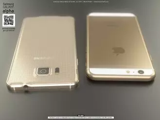 Renderowanie Samsung Alpha iPhone 5s