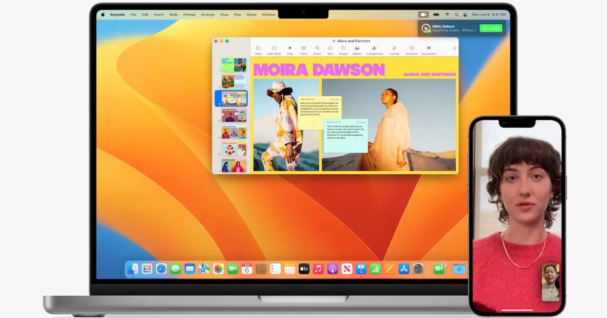 macOS Ventura mellora a continuidade entre Mac e iOS