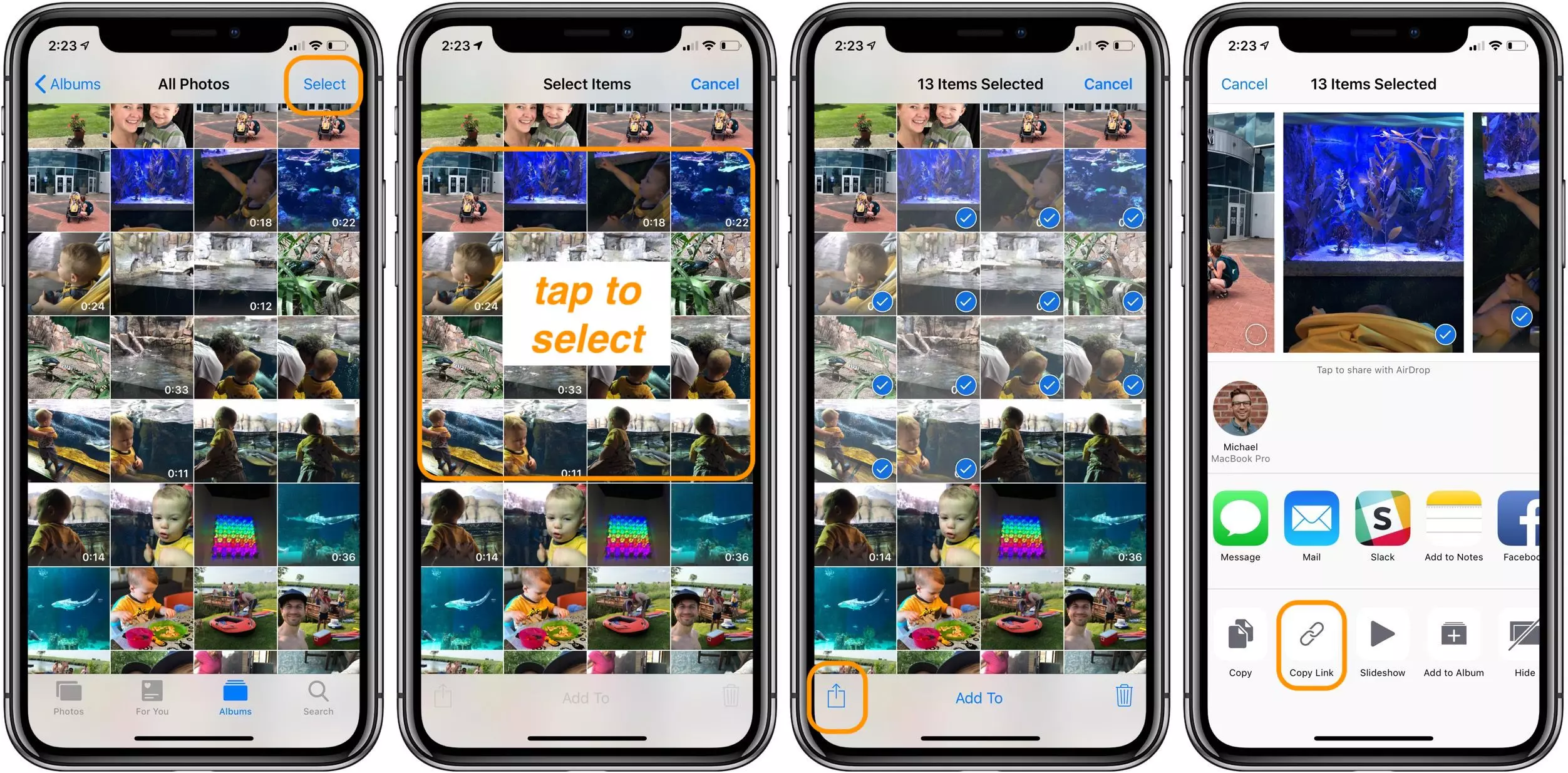 iOS 12: Sida loo wadaago sawirada iyo fiidyaha xidhidhisyada dhacayo ee iPhone iyo iPad 46820_2