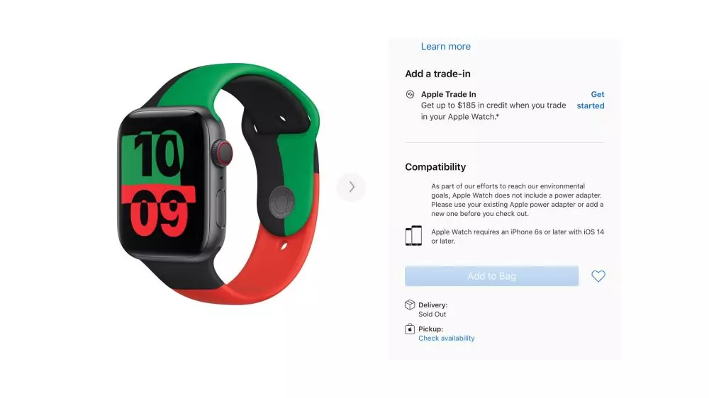 ಬ್ಲ್ಯಾಕ್ ಯೂನಿಟಿ Apple Watch Series 6 ಪೂರೈಕೆ ಕಡಿಮೆಯಾಗಿದೆ, 44mm ಮಾಡೆಲ್ ಪ್ರಸ್ತುತ ಮಾರಾಟವಾಗಿದೆ 50413_2