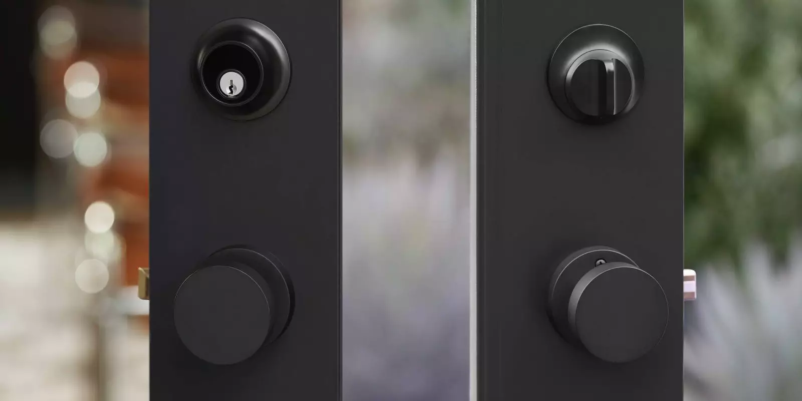 Matte black HomeKit smart lock Level Touch