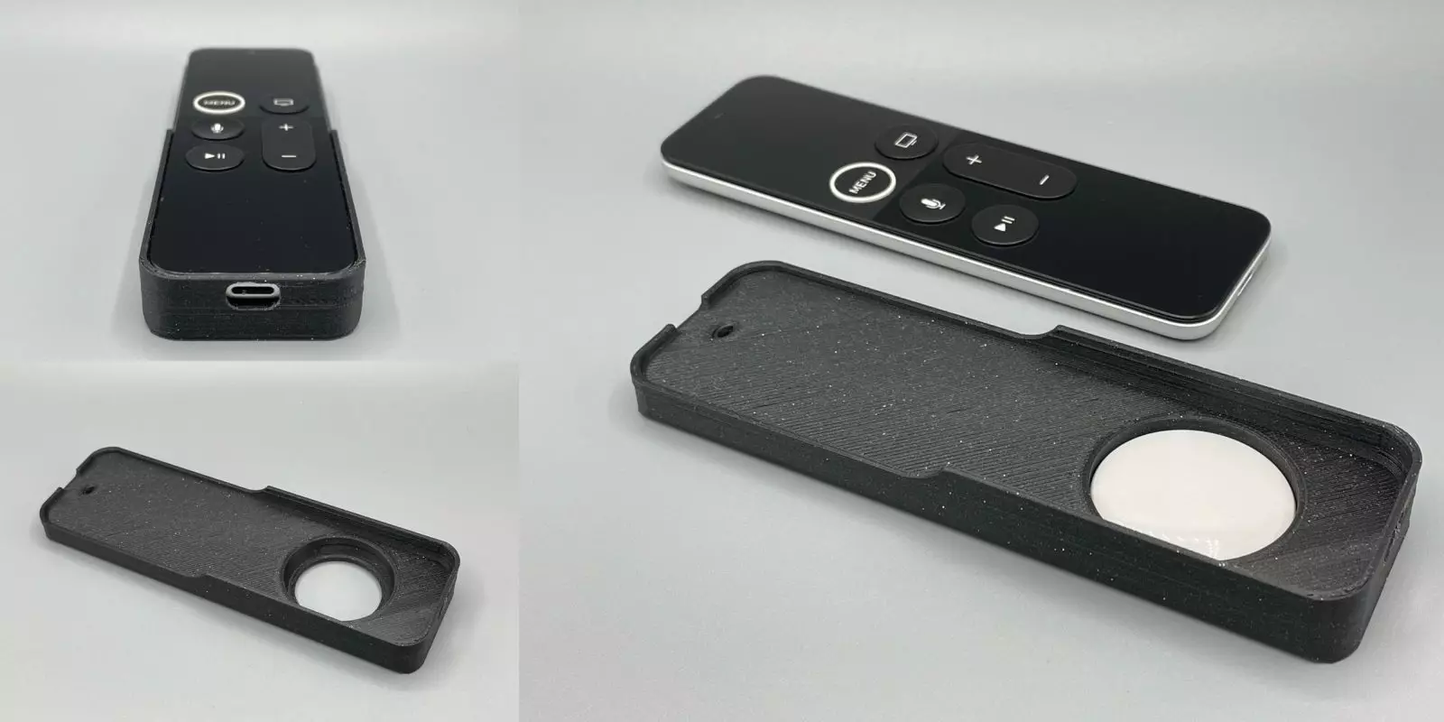 3D görnüşde çap edilen “Apple TV Remote” korpusynda “AirTag” dakmak üçin ýörite ýeri bar 53498_1