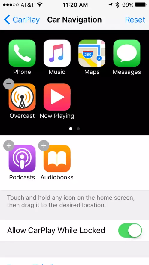 CarPlay ប្រព័ន្ធប្រតិបត្តិការ iOS 10