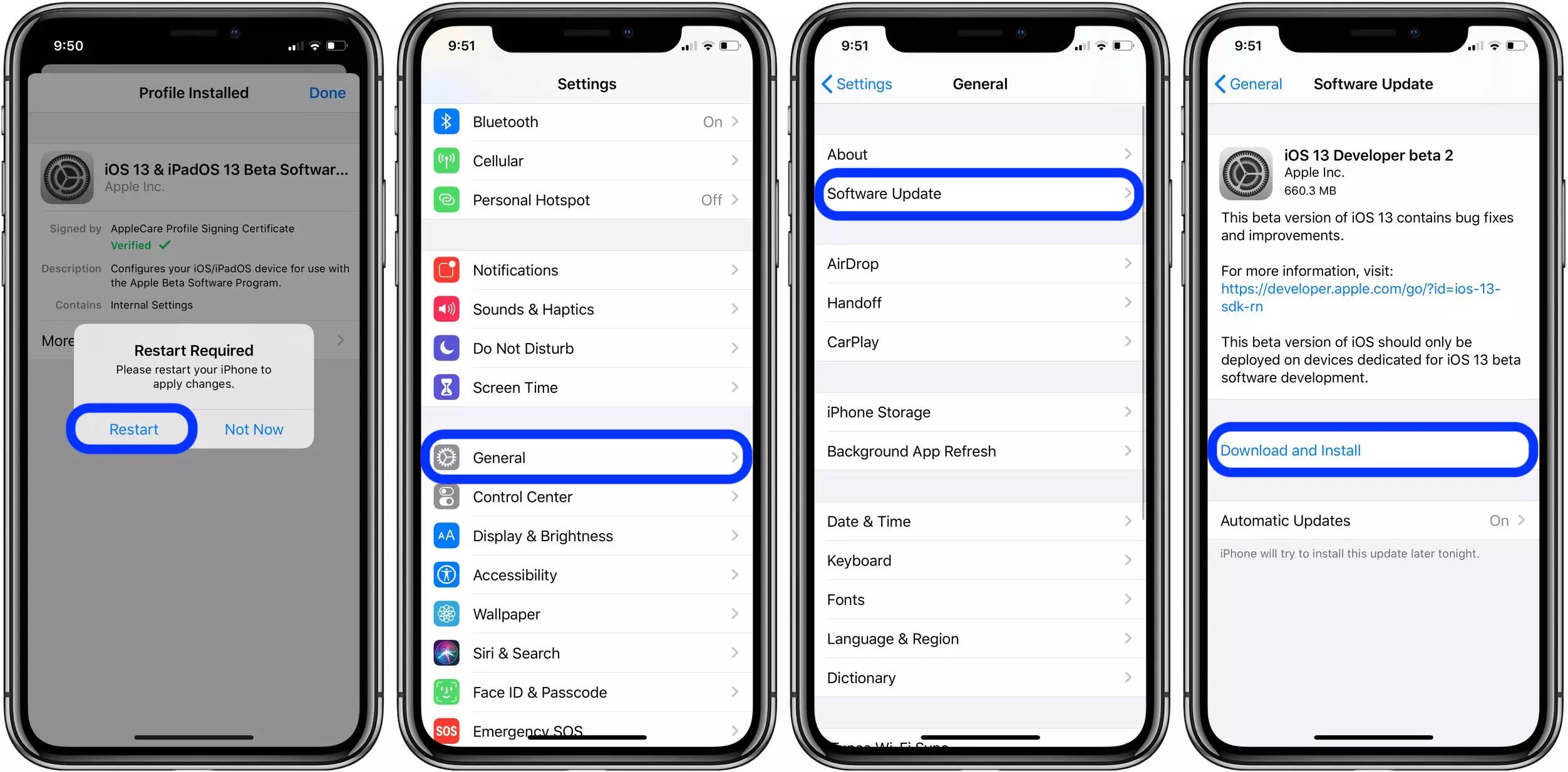 Como actualizar o iPhone e o iPad á versión beta para desenvolvedores de iOS 13 55090_4