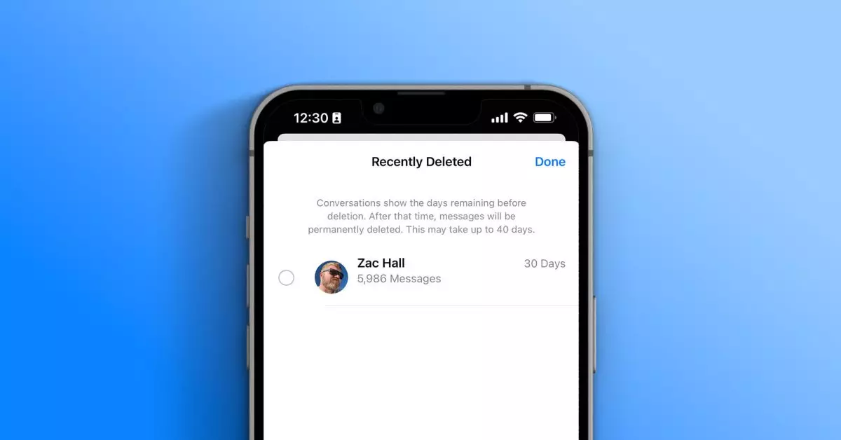 iOS 16 přidává do iMessage funkci „Nedávno smazáno“.