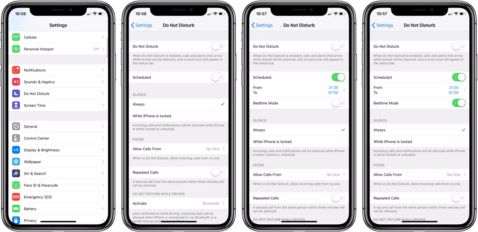 iOS 12: শোবার সময় কীভাবে বিরক্ত করবেন না 57733_1