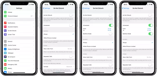 iOS 12: Yuav ua li cas pab kom Do Not Disturb ntawm Bedtime 57733_2