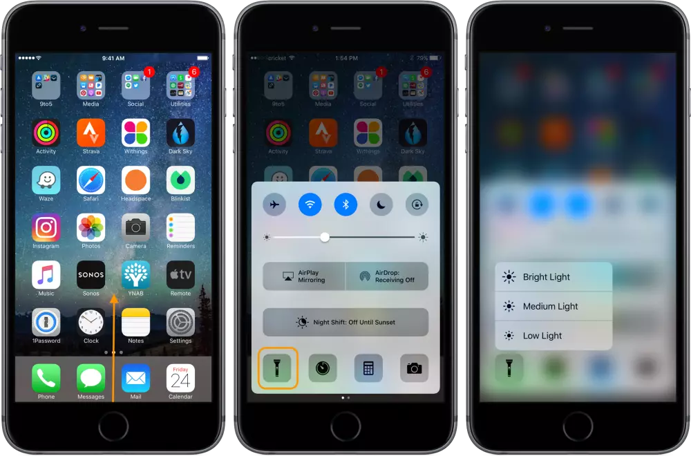 Control Center iOS