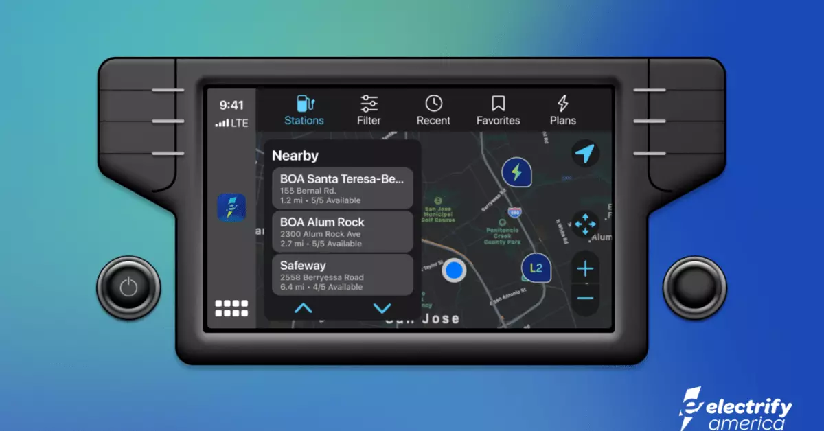 Electrify America tana fitar da CarPlay da Android Auto apps don nemo tashoshin caji na EV