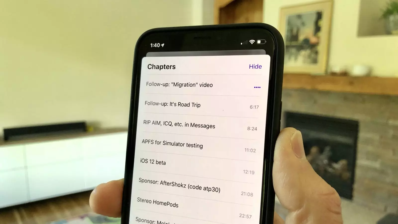 iOS 12: Jinsi ya kutumia sura za Podcasts 60641_1