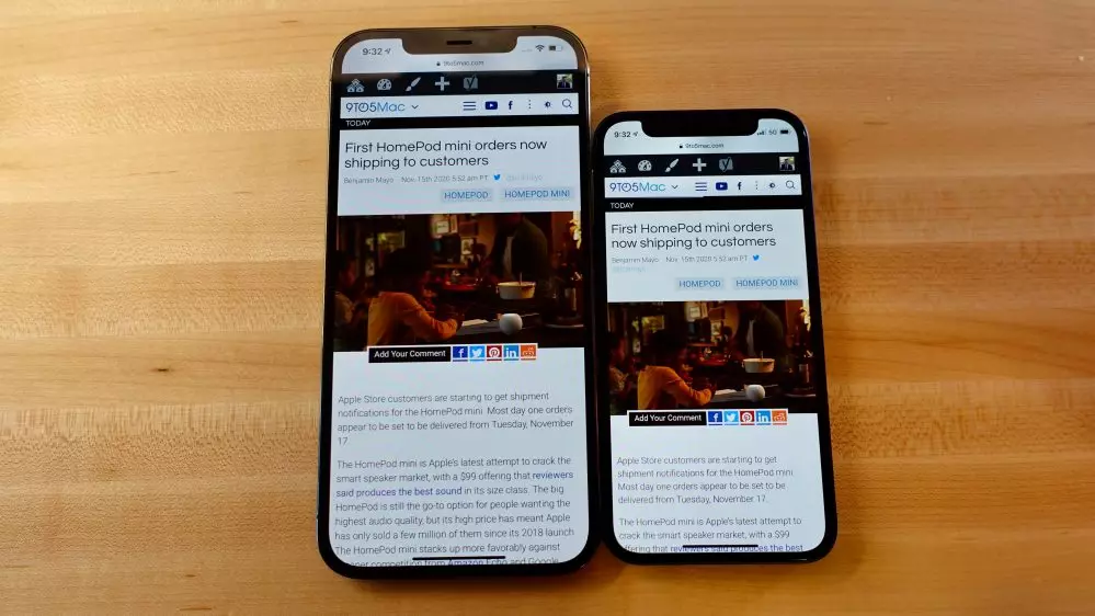 Praktiski: iPhone 12 mini salīdzinājumā ar iPhone 12 Pro Max dizainu 61118_3