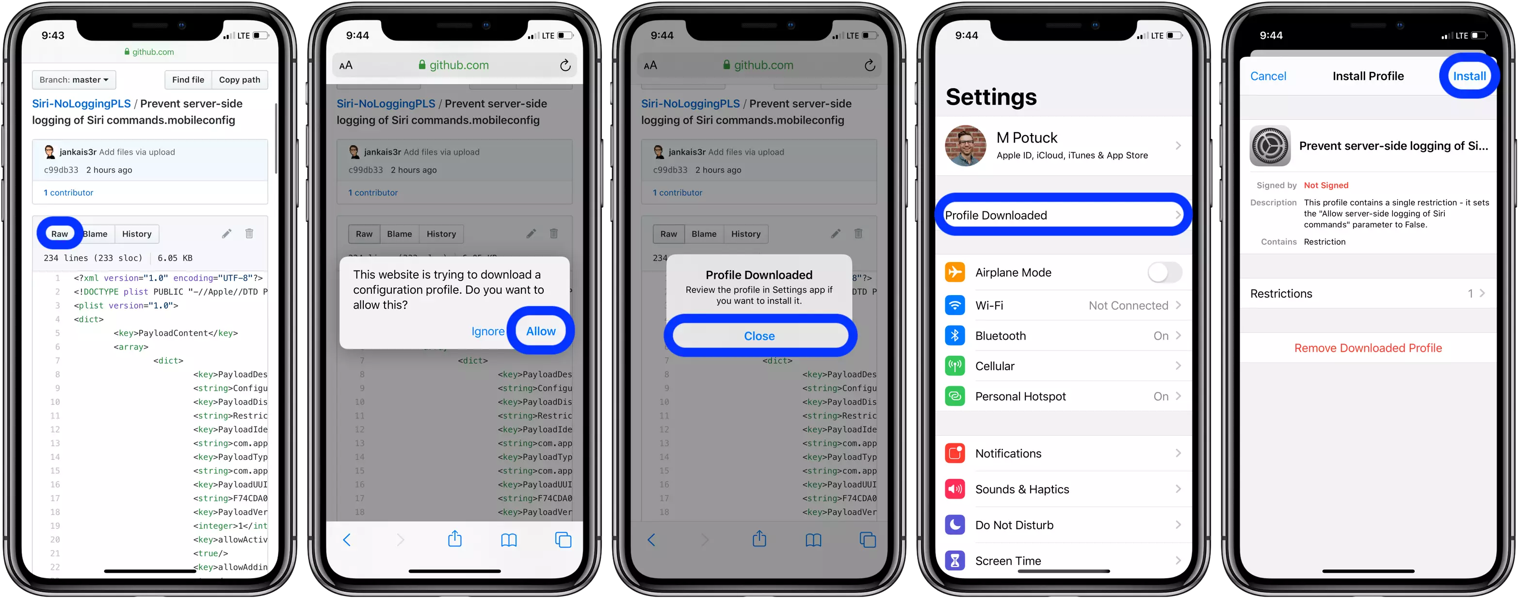 Wéi stoppen Apple lauschteren Siri Opzeechnunge Walkthrough