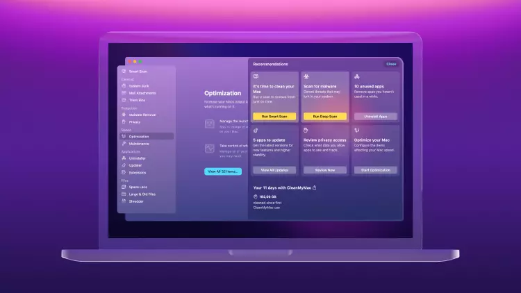Mac كومپيۇتېرىڭىزنى CleanMyMac X ئارقىلىق چۈشۈرۈڭ 6216_3
