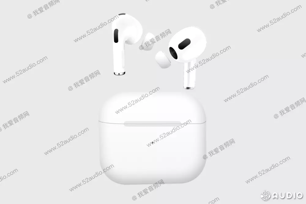 Imagens vazadas supostamente mostram novos AirPods 3 com design intra-auricular e estojo menor 6306_3