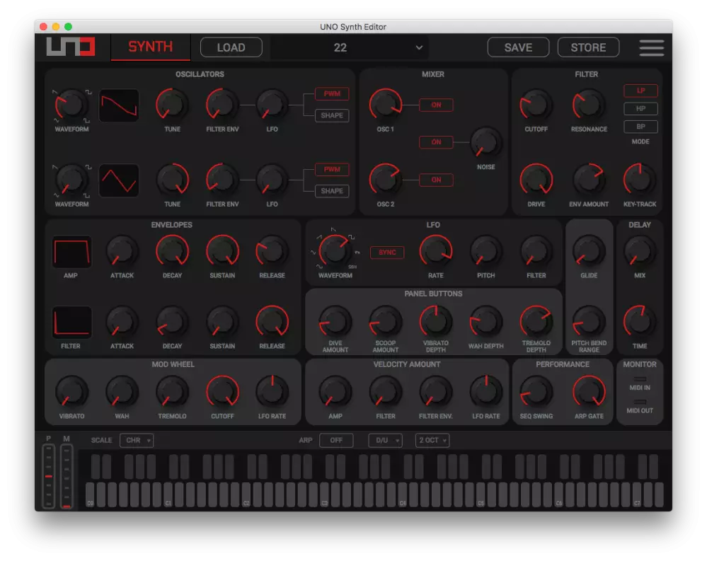 منطق پرو جائزو: IK جو نئون انتهائي سستي اينالاگ UNO synth for Mac/iOS 69996_4