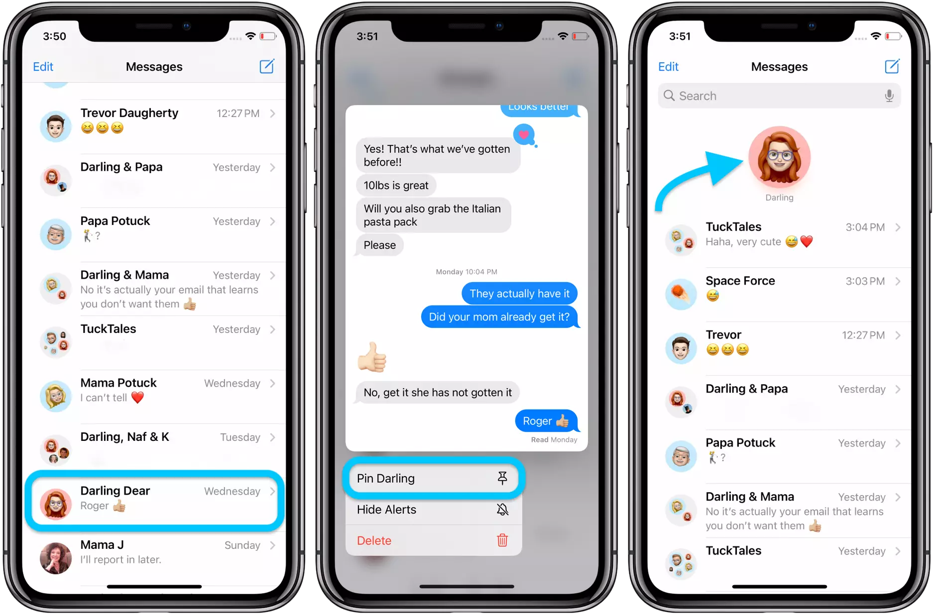 iOS 14 iPhone'da metin mesajları nasıl sabitlenir 1