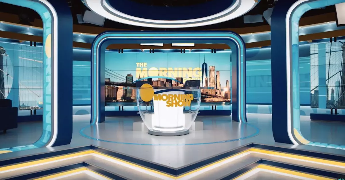 මෙම වැටීම Apple TV+ හි දියත් කෙරෙන 'The Morning Show' සඳහා වන sneak Peek ට්‍රේලරය Apple විසින් බෙදා ගනී