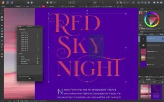 macOS – Affinity Publisher – Nyitott típus