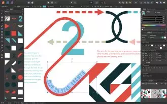 macOS - Affinity Publisher - Texte sur un chemin