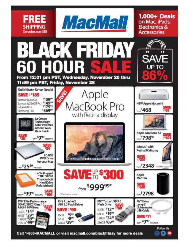 Ang Black Friday sale ng MacMall ay nagtatampok ng mga matitipid na hanggang 86% sa pinakamalaking seleksyon ng mga Mac, iPad, higit pa