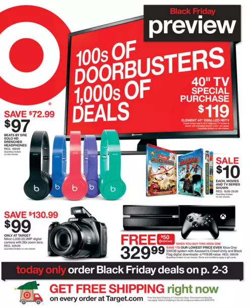 Dit zijn de Black Friday Apple-deals van Target: iPad Air 2 met $ 140 GC $ 499, iPad mini met $ 80 GC $ 249, Beats Solo $ 97, meer